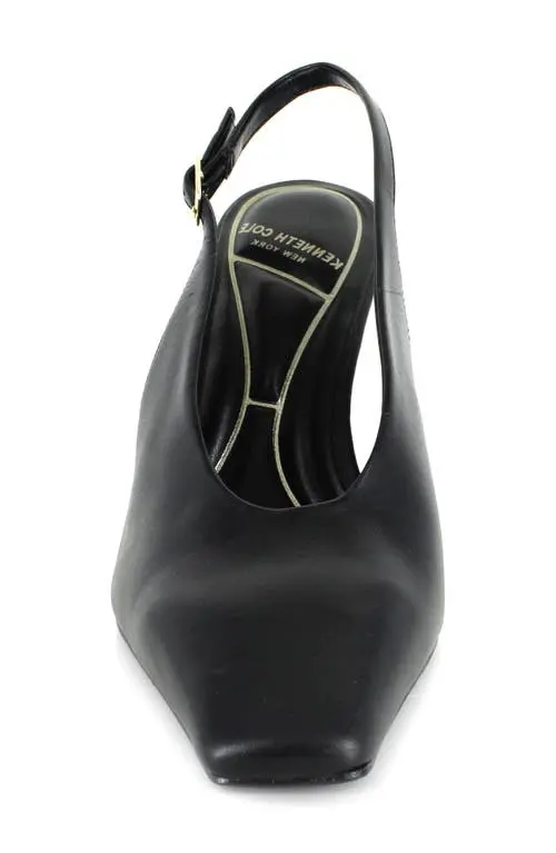 KENNETH COLE Aerial Slingback Pump - Black Leather