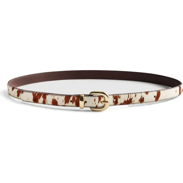 Madewell Western Calf Hair Belt - Dark Carob Multi