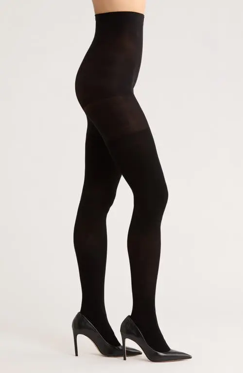 Nordstrom Ribbed Thigh High Tights - Black