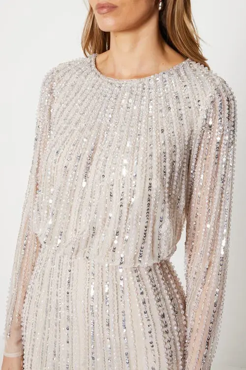 Coast Sequin Long Sleeve Midi Dress
