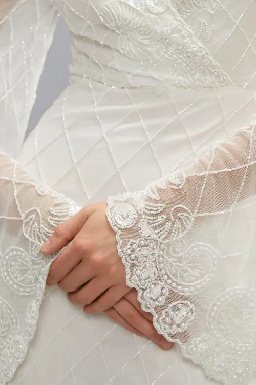 Coast Embellished Bridal Maxi Dress With Bell Sleeves