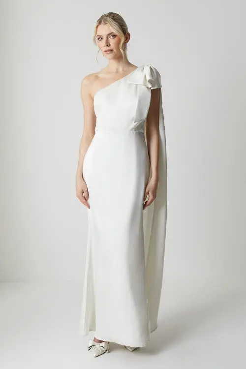 Coast One-shoulder Satin Wedding Gown