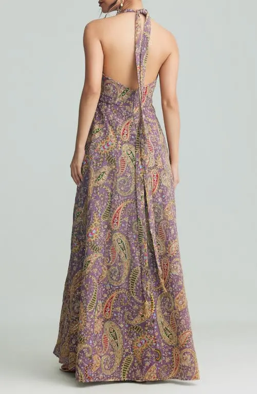 HOLICHIC Zena Embellished Halter Gown