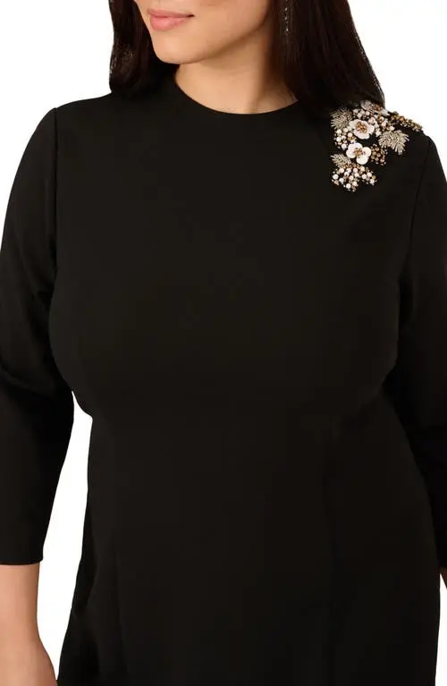 Adrianna Papell Floral Embellished Sheath Dress
