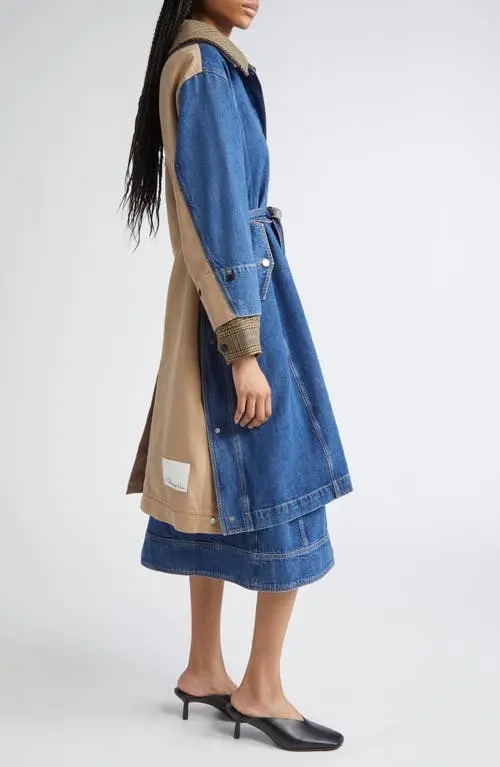 3.1 Phillip Lim Mixed Media Trench Coat