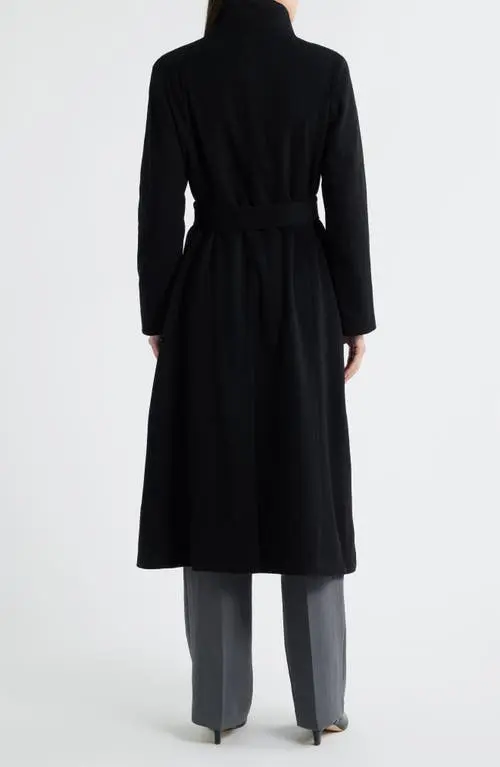 Fleurette Tatiana Belted Wool Coat - Black