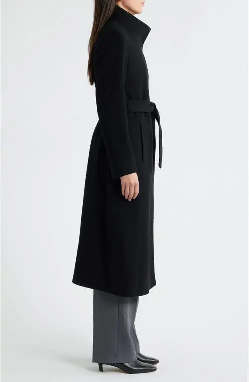 Fleurette Tatiana Belted Wool Coat - Black