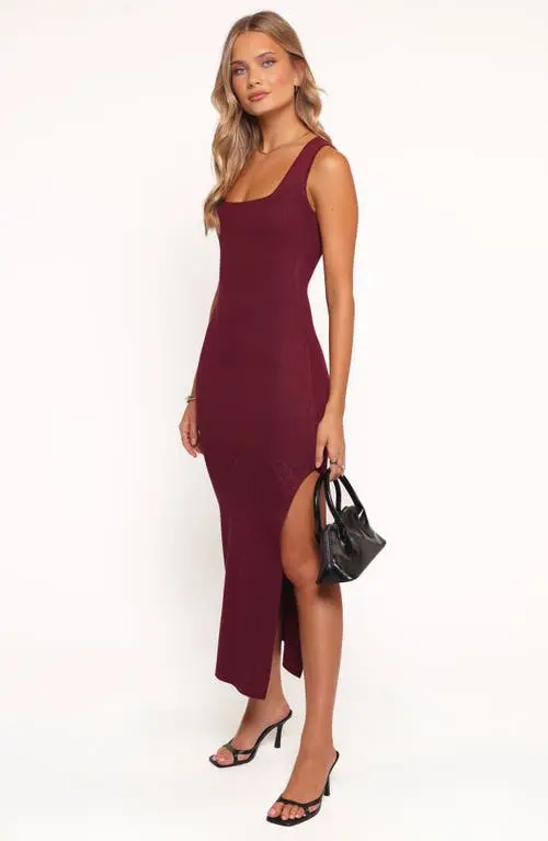 PETAL & PUP Ribbed Body-con Maxi Dress