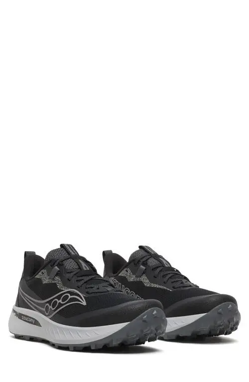 Saucony Peregrine Trail Running Shoe - Black/shadow
