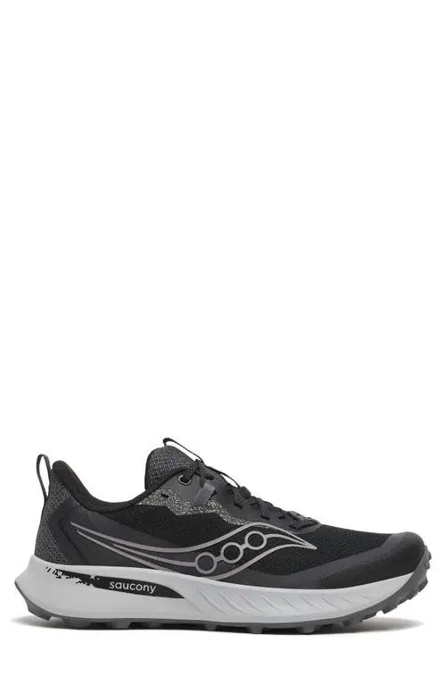 Saucony Peregrine Trail Running Shoe - Black/shadow