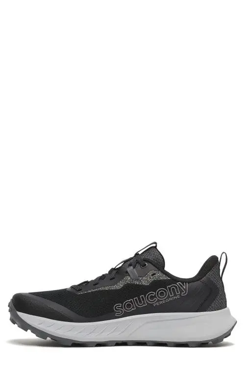Saucony Peregrine Trail Running Shoe - Black/shadow