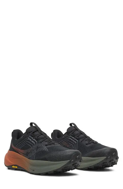 Saucony Xodus Ultra 4 Trail Running Shoe - Black/rust
