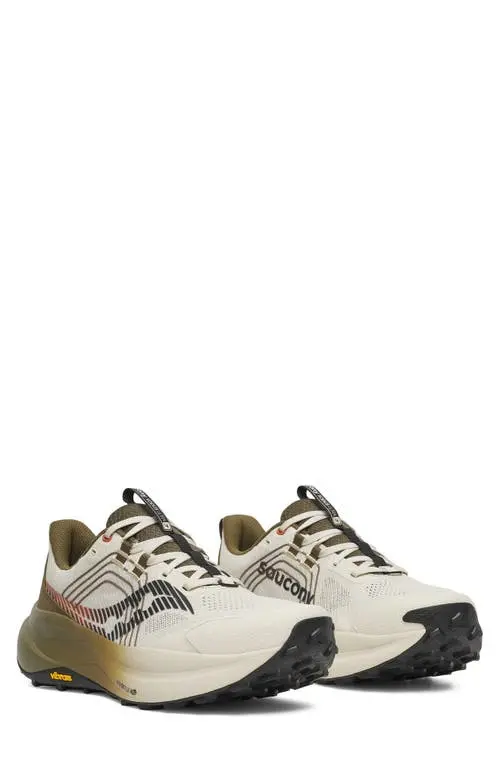 Saucony Xodus Ultra 4 Trail Running Shoe - Eggshell/field