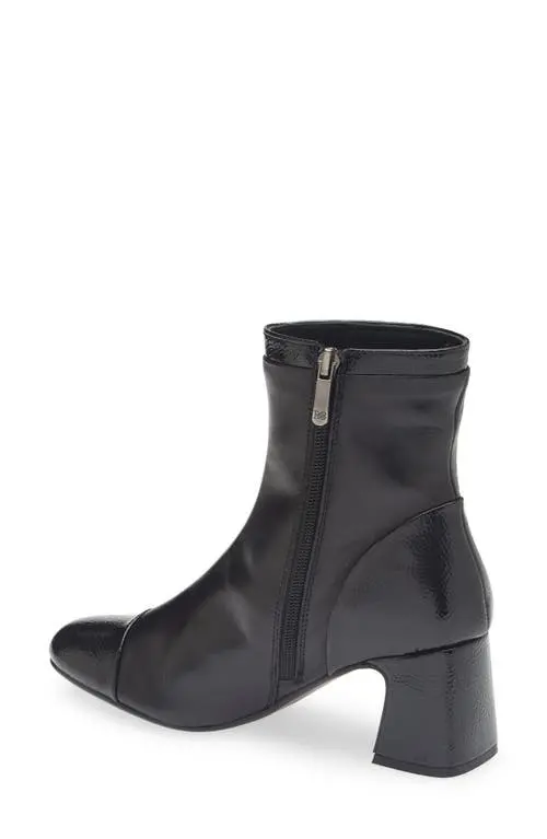 Regarde Le Ciel Mya Leather Block Heel Bootie - Twinkle/nappa Black