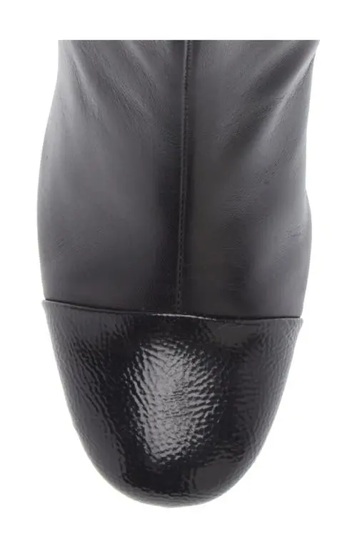 Regarde Le Ciel Mya Leather Block Heel Bootie - Twinkle/nappa Black