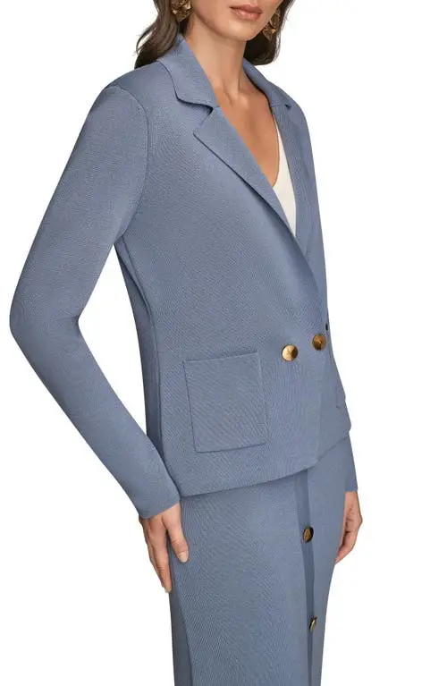 Donna Karan New York Double-breasted Knit Blazer - Tempest