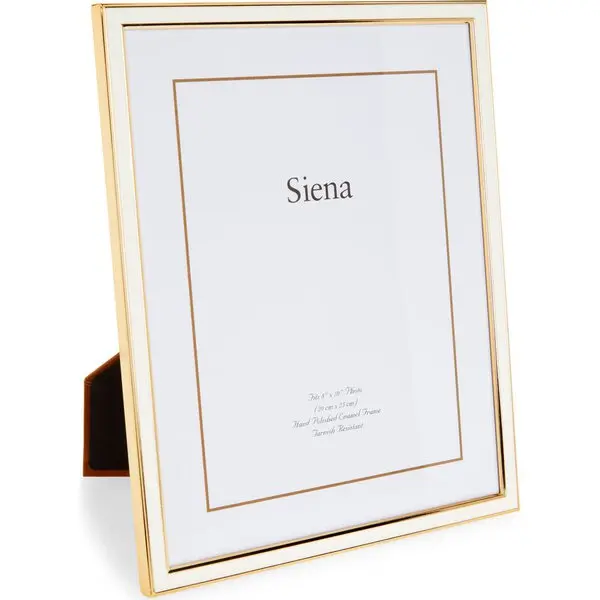 SIENA Narrow Enamel 8 X 10-inch Picture Frame - White