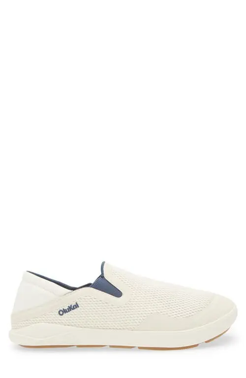 Olukai Moku Slip-on Sneakers - White Sand/trench Blue