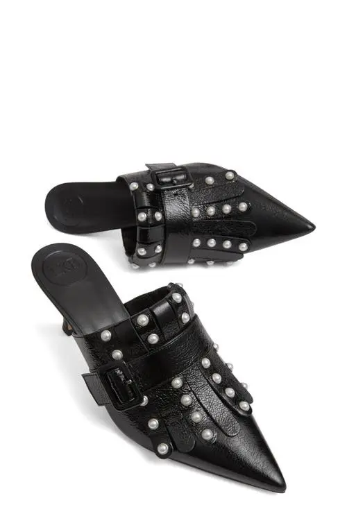 LK BENNETT Studded Mules - Black