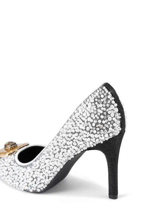 Kurt Geiger Pimlico Lace Pump - Open White