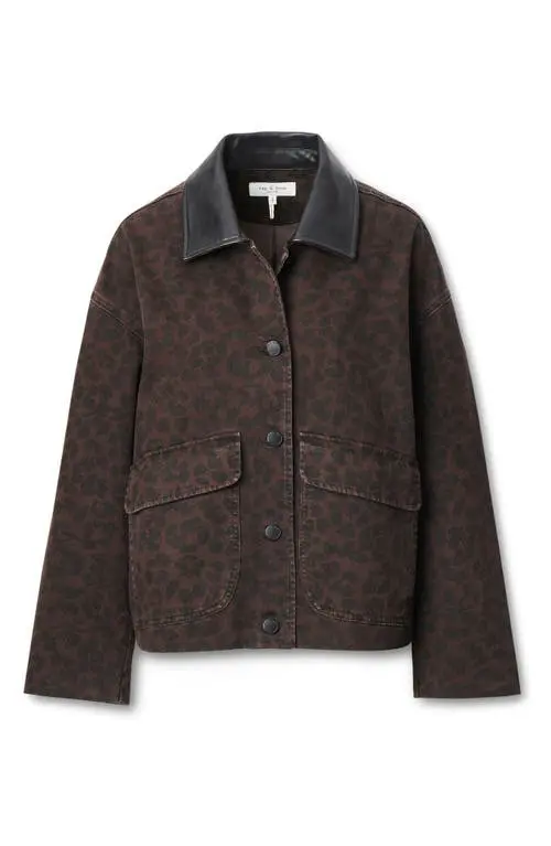 Rag & Bone Natalia Leopard Print Cotton Jacket