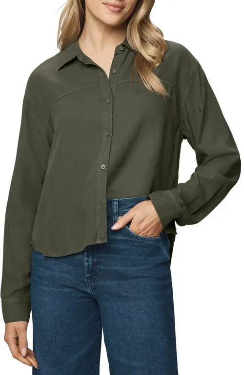 Splendid Joanne Button-up Shirt - Green Spruce