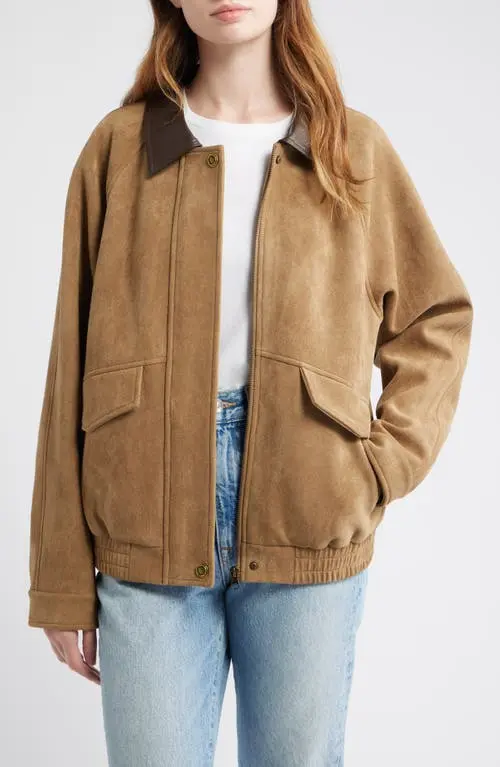 THREAD & SUPPLY Faux Suede Chore Coat