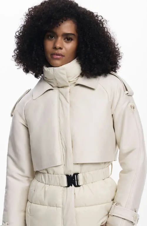 Desigual Hybrid Padded Jacket - Pale Beige