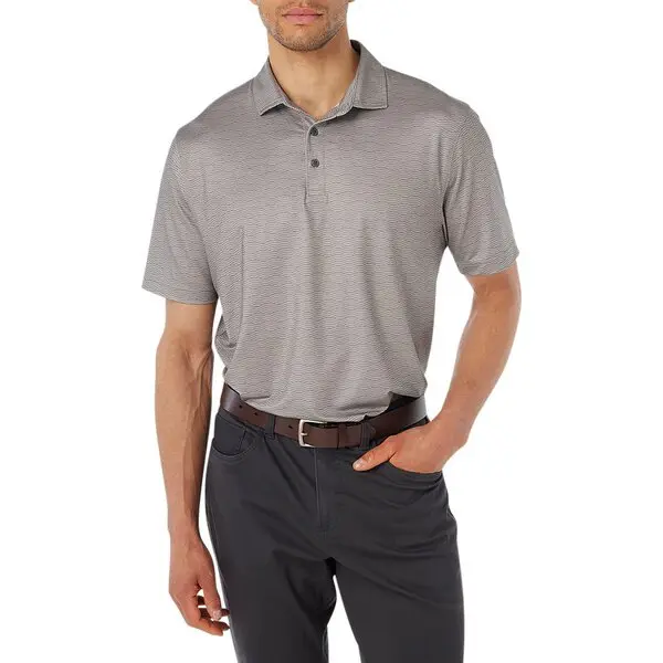 FAIR HARBOR Compass Performance Polo - Olive Waves Print