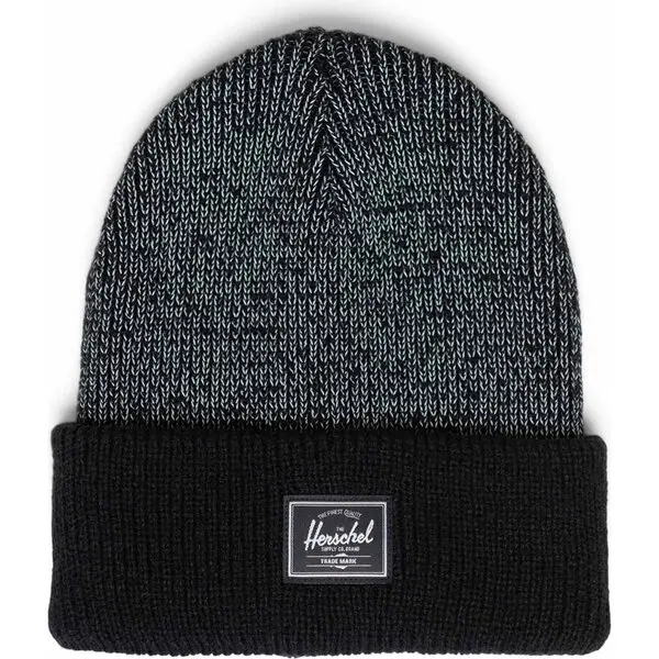 Herschel Supply Co. Elmer Reflective Rib Beanie - Black Reflective
