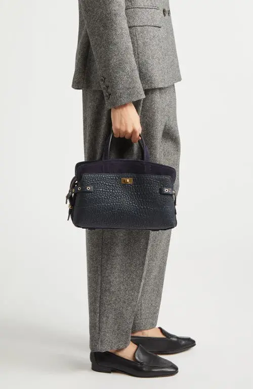 ANYA HINDMARCH Small Wilson Eyelet Grained Leather And Suede Tote