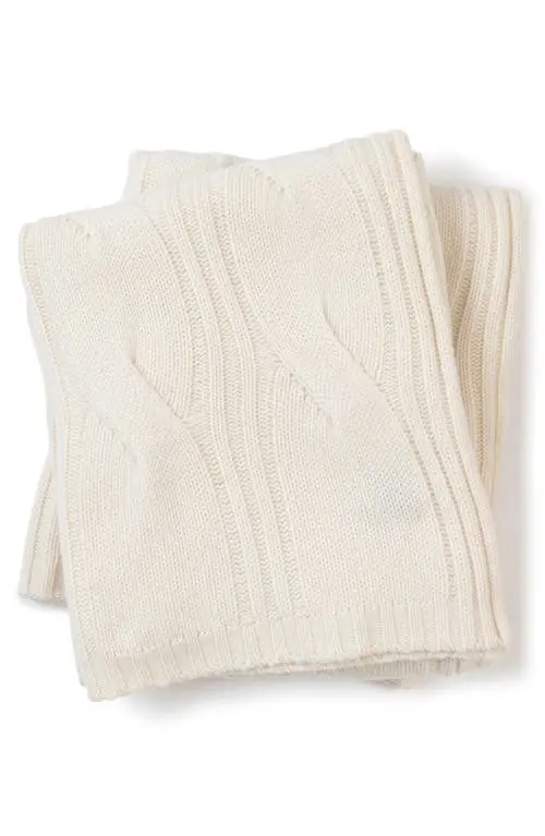 Sofia Cashmere New York Cable Knit Cashmere Throw Blanket - Ivory