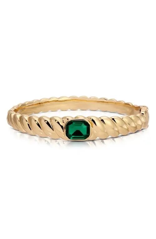 Ettika Twisted Cuff Bracelet - Green