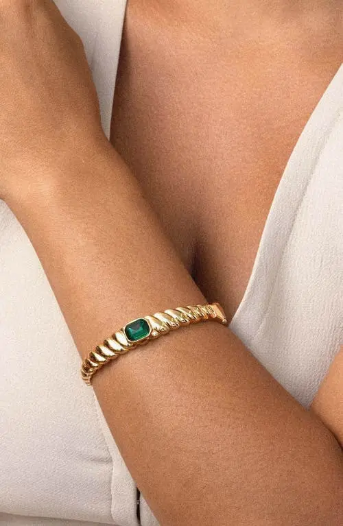 Ettika Twisted Cuff Bracelet - Green