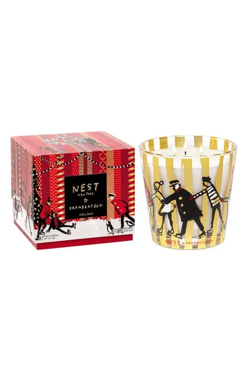 NEST NEW YORK Holiday Decorative 3-wick Drawbertson Candle - No Color