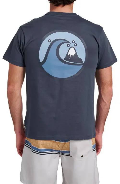 Quiksilver Jungle Wave Graphic T-shirt - Navy