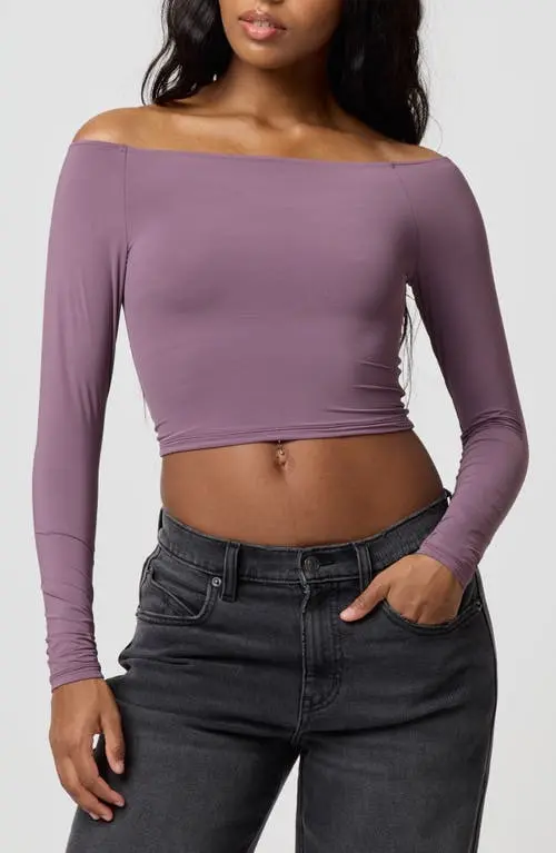 FLORENCE BY MILLS Softie Flex Long Sleeve Top - Black Plum