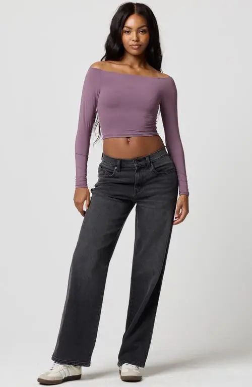 FLORENCE BY MILLS Softie Flex Long Sleeve Top - Black Plum