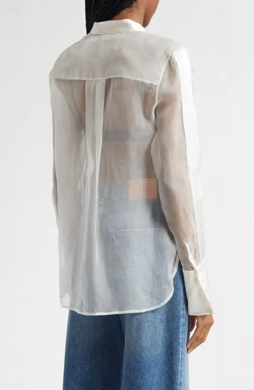 TWP Peyton Pleated Semisheer Silk Shirt