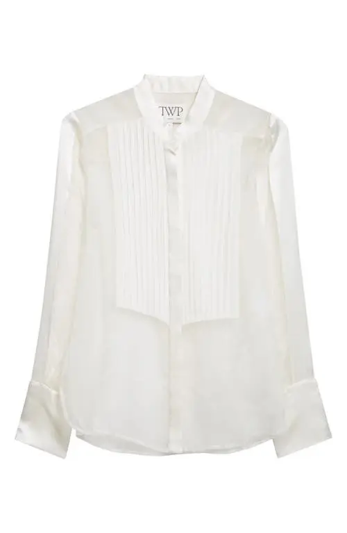 TWP Peyton Pleated Semisheer Silk Shirt