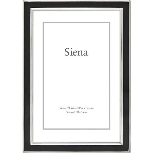 SIENA Narrow Enamel 4 X 6-inch Picture Frame - Black