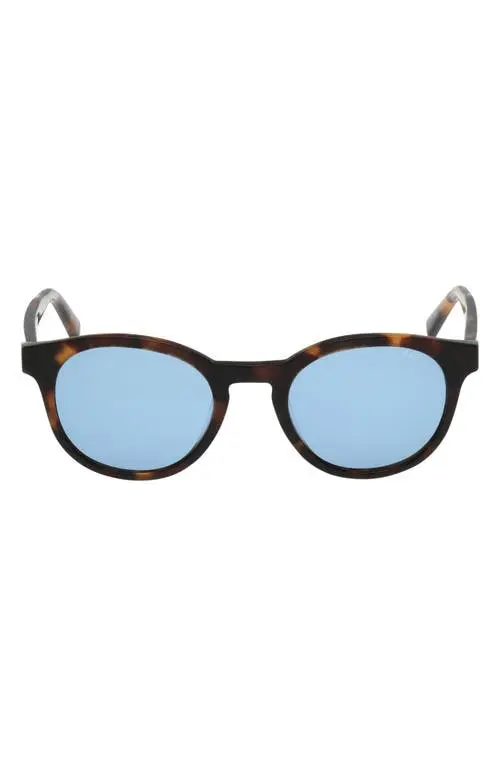 Abercrombie 50mm Round Frame Sunglasses - Dark Havana/blue