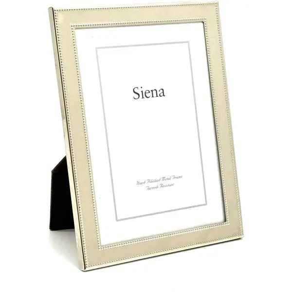 SIENA Double Bead 4 X 6-inch Picture Frame - Silver
