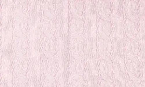 Sofia Cashmere Cable Knit Cashmere Baby Blanket - Pink