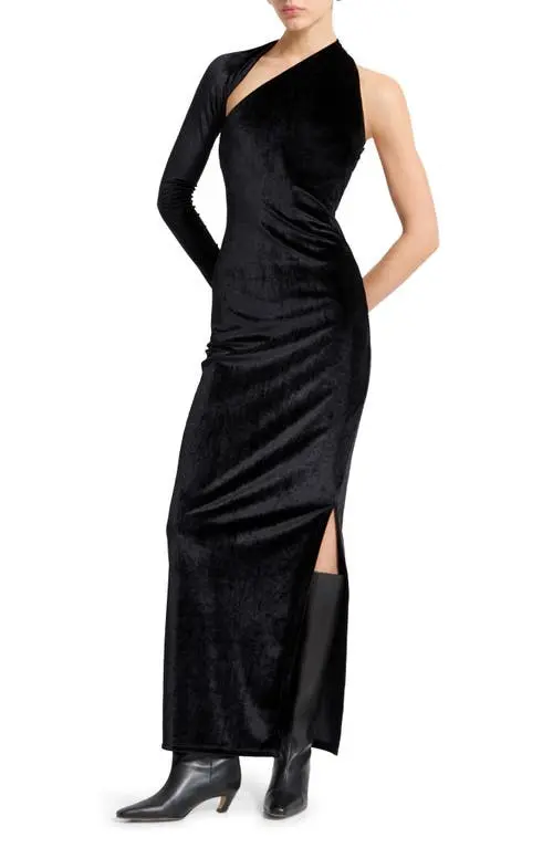 MARCELLA Manhattan One-shoulder Velvet Gown
