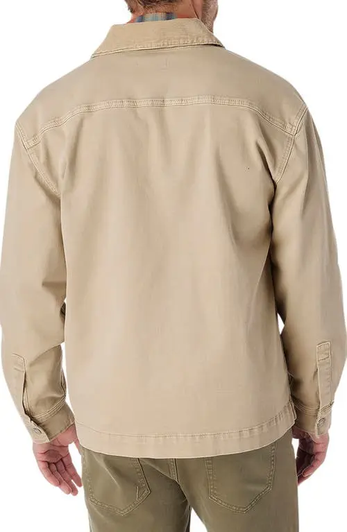FAIR HARBOR Seaport Stretch Cotton Blend Chore Jacket - Khaki