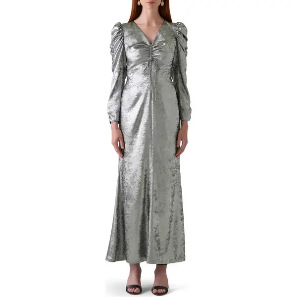 LK BENNETT Lility Foil Maxi Dress