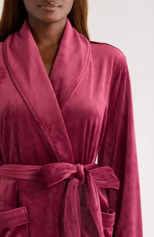 Nordstrom Luxe Velour Robe - Burgundy Rhode