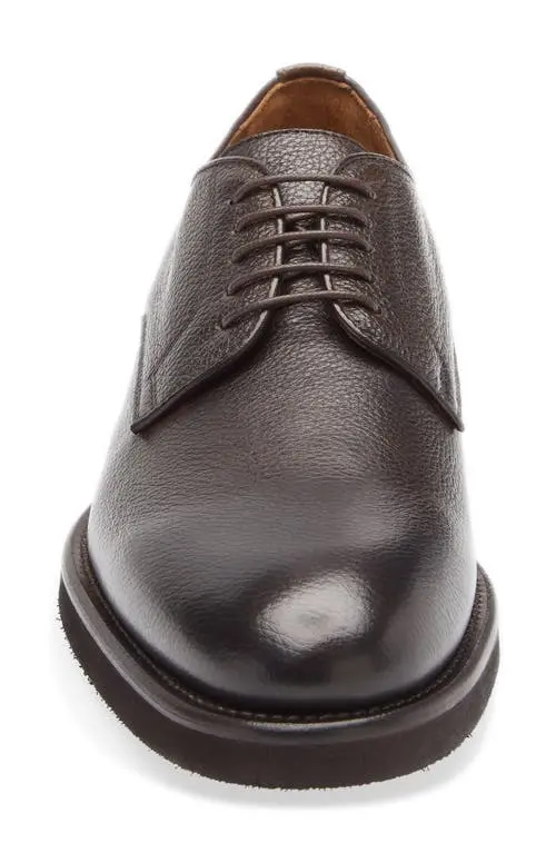 Nordstrom Italian Collection Collodi Plain-toe Derby - Dark Brown Leather