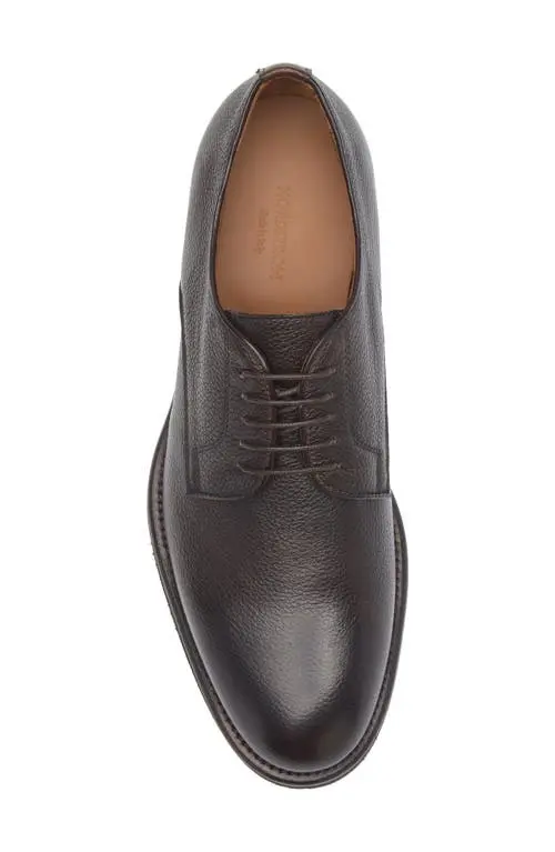 Nordstrom Italian Collection Collodi Plain-toe Derby - Dark Brown Leather